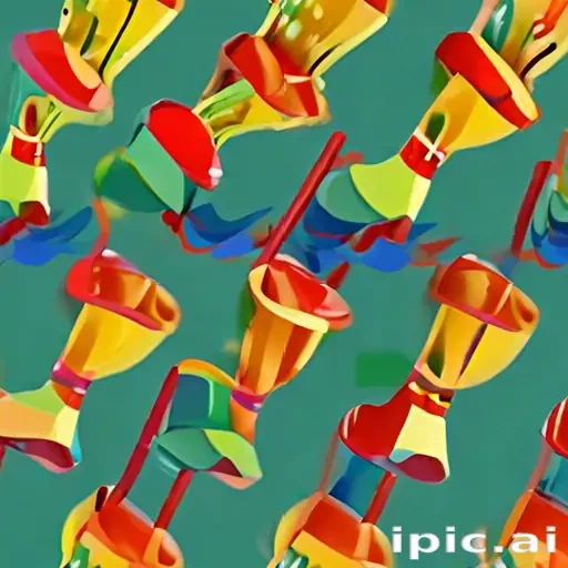 Colorful and Vibrant Abstract Arrangement of Whimsical Bell Shapes on a ...