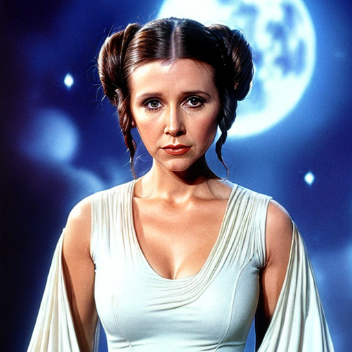 princess leia from star wars in her outfit in return of the jedi