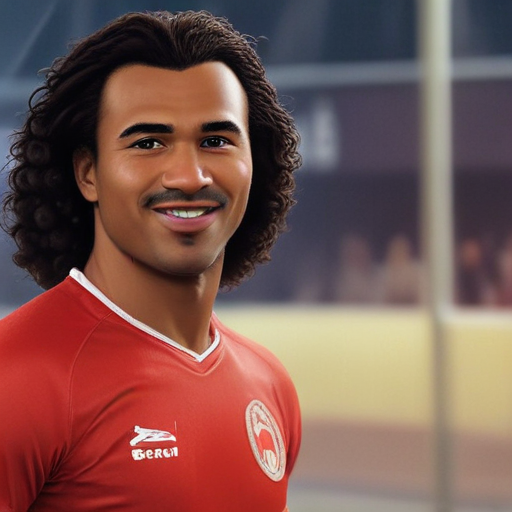 Ruud Gullit as a cartoon character