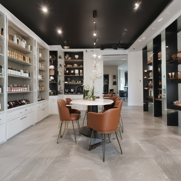 Modern and Elegant Interior Design of a Stylish Boutique Showroom Space