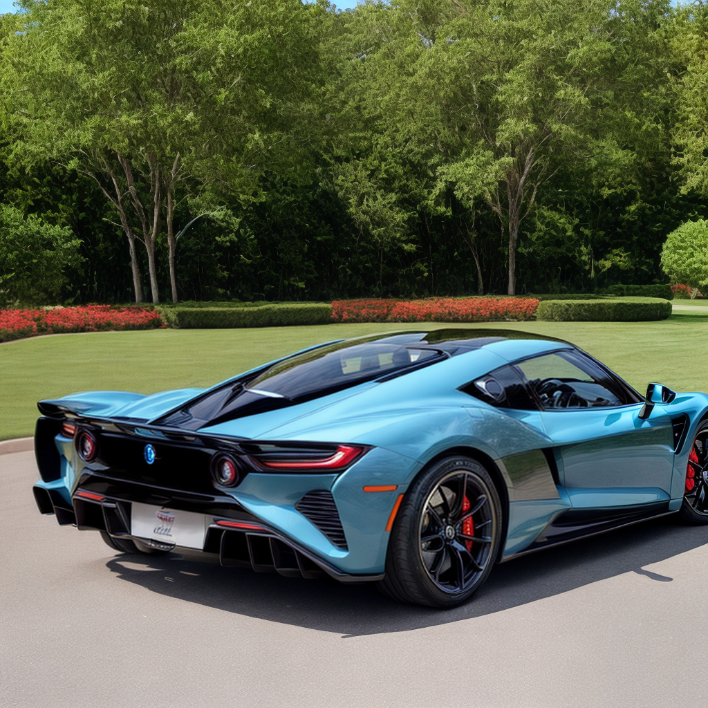 Single wheel in the rear hyper car