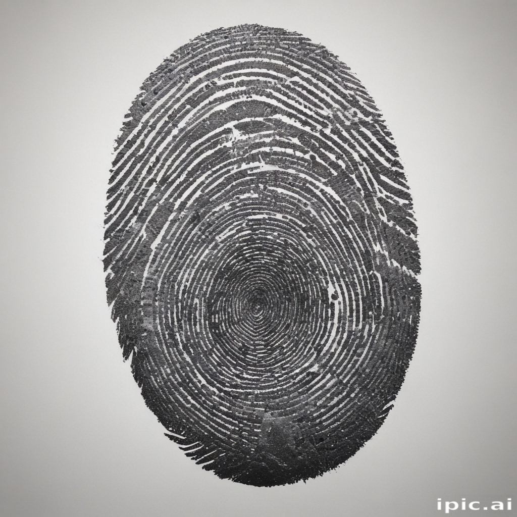 Intricate Patterns of a Fingerprint Showcasing Unique Individual Identity