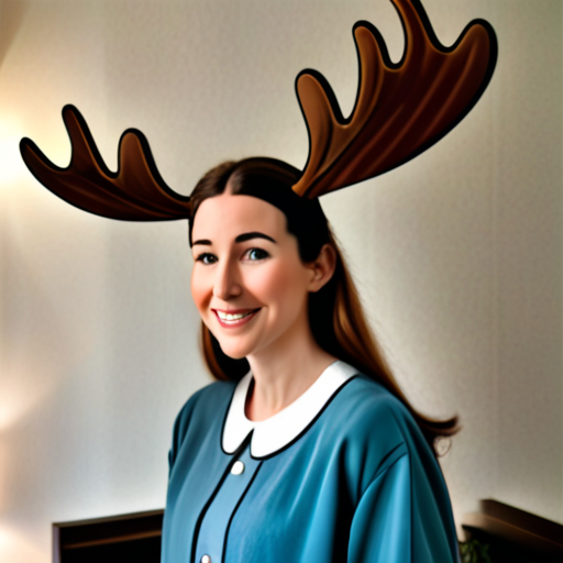 An anonymous nanny moose in disney style