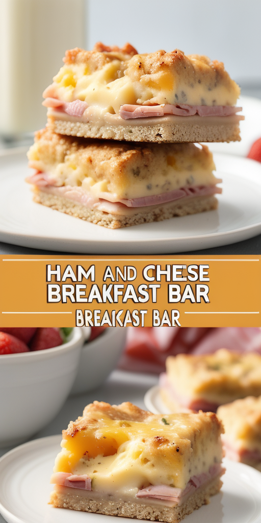 Deliciously Savory Ham and Cheese Breakfast Bar Perfect for Any Morning!