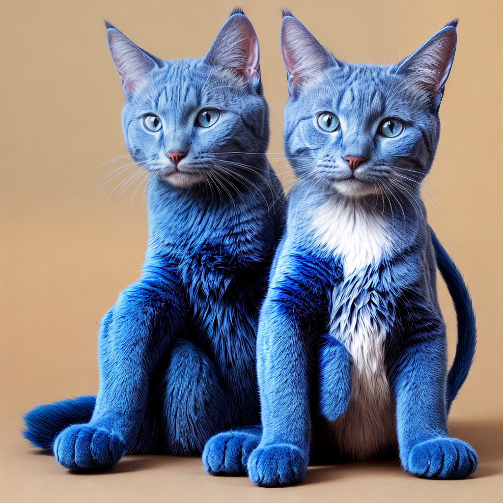 A blue cat with a space suit