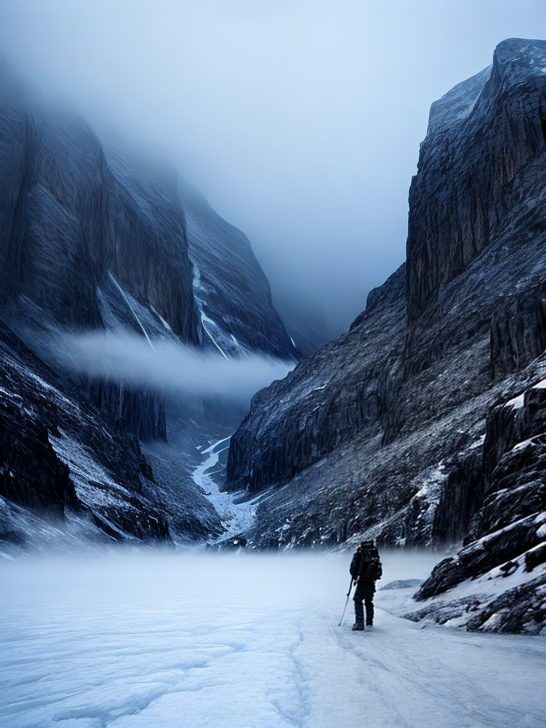 nightmare Nightmares under fog and darkness with ice ice bridges above ...