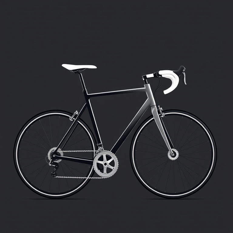 Stylish and Sleek Modern Bicycle Design on a Dark Background