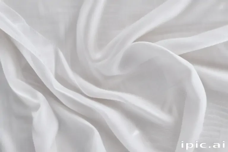 Delicate White Fabric Draped Elegantly, Showcasing Soft Texture and ...