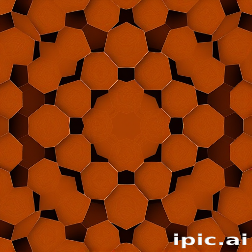Intricate Geometric Pattern of Interlocking Octagons in Warm Earth Tones