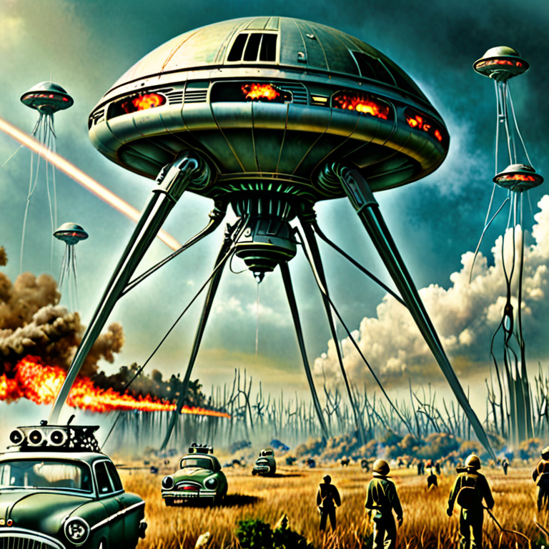 war of the worlds sci fi invasion surreal art