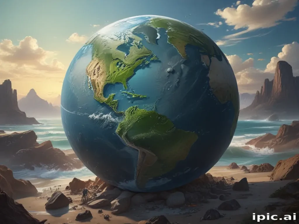 Majestic Earth: A Giant Egg Holding the Beauty of Our Planet