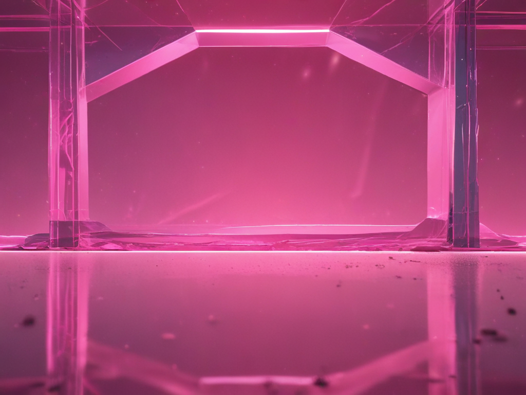 Abstract Pink Geometric Structure with Reflections and Soft Lighting ...