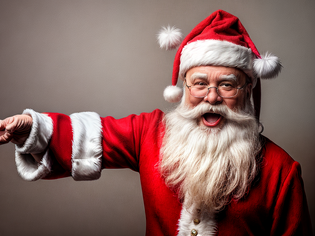 Santa with shocked expression