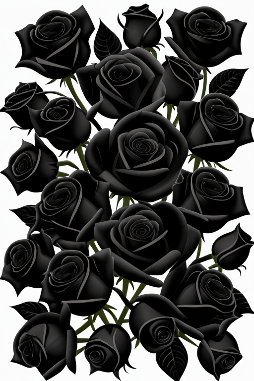 A Beautiful Arrangement of Elegant Black Roses Symbolizing Mystery and ...