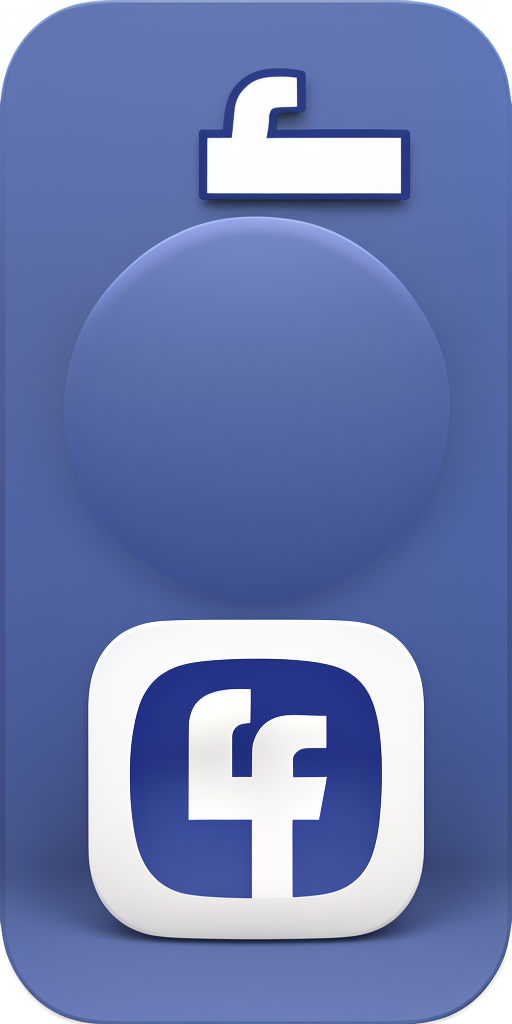 Stylized Facebook Logo Featuring Iconic Blue Background and White Elements