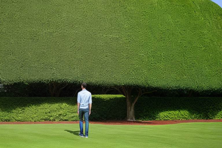 Beautiful man standing behind green background