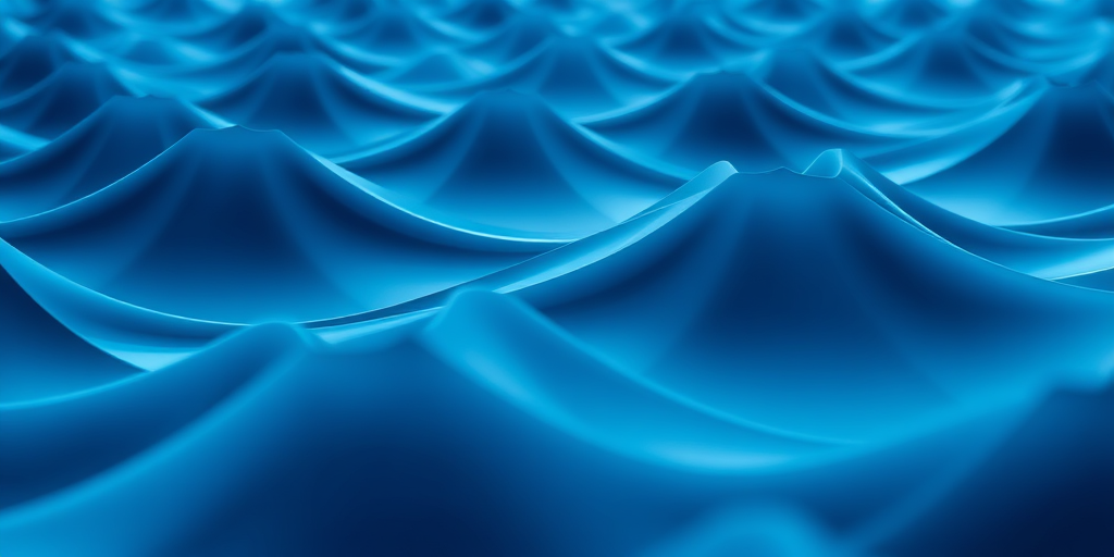 create a 3D wave pattern with sharp peaks and smooth valleys in shades ...