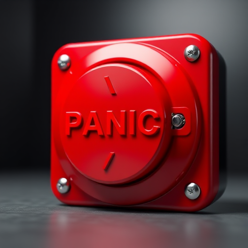 Bright Red Panic Button Ready for Emergency Situations in Modern Settings