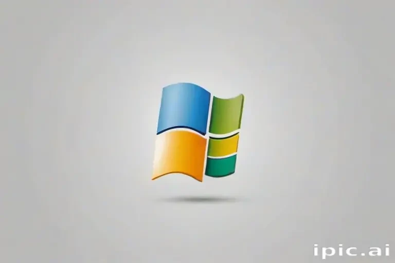 Classic Windows Logo Design Featuring Iconic Colors and Shapes on Gray ...