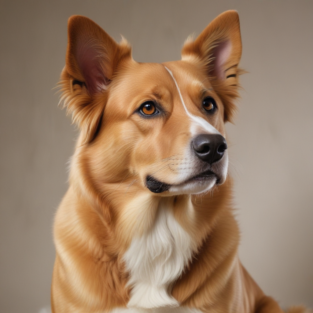 A Charming Portrait of a Playful Dog with Beautiful, Fluffy Fur.