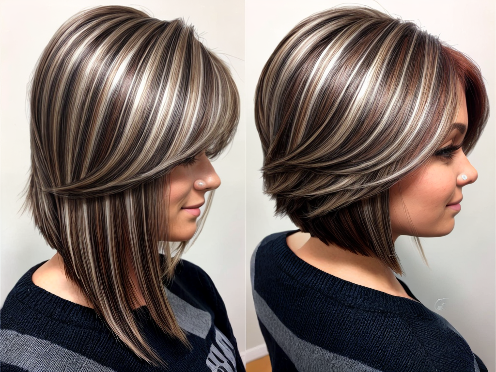 modern women's hairstyle with highlights