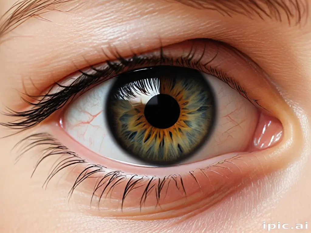 A Close-Up of an Intricately Detailed Human Eye with Vibrant Colors.