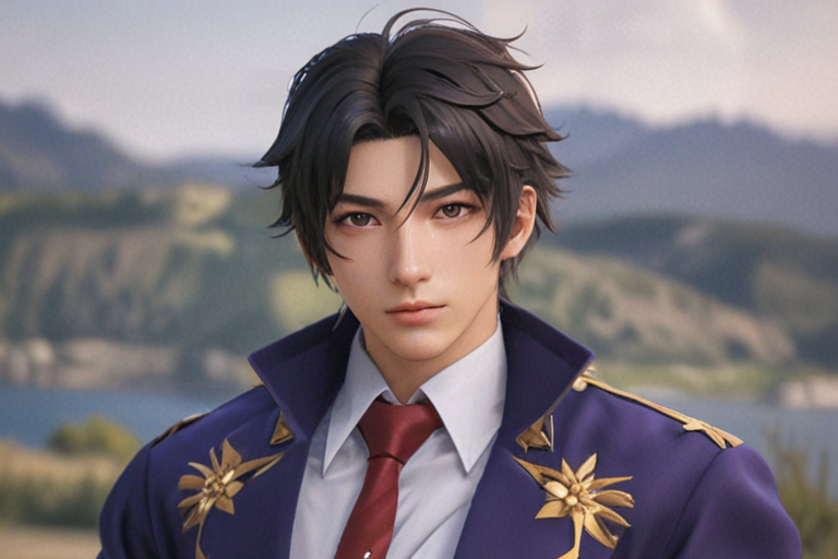 male geo catalyst user from fontaine genshin impact