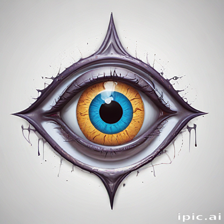 Intricate Artistic Eye Design with Vibrant Colors and Unique Textures