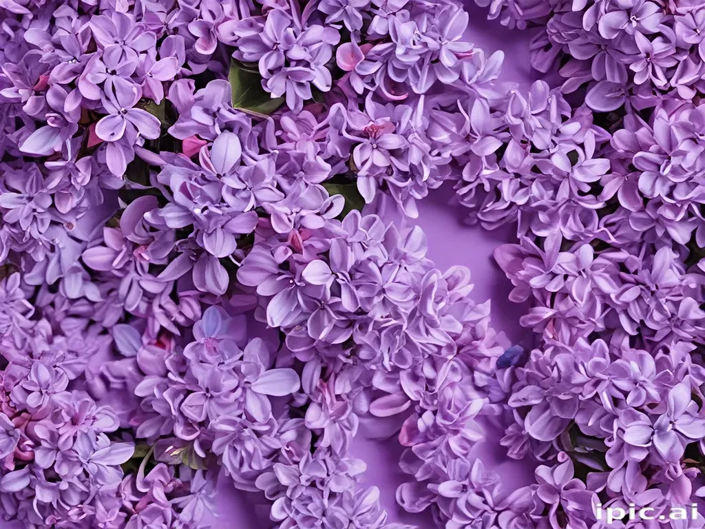 A Vibrant Display of Lilac Flowers Covering a Soft Purple Background.