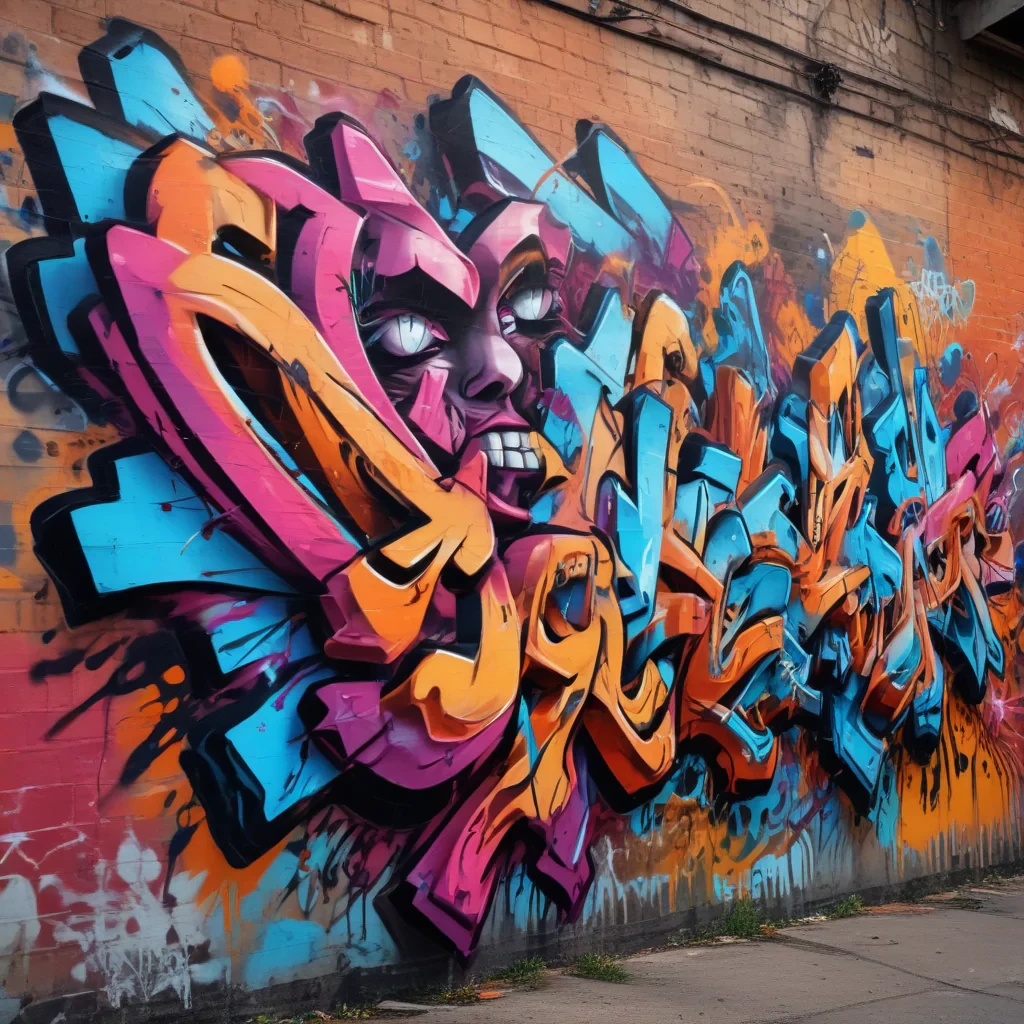 Vibrant Urban Street Art: A Colorful Expression of Graffiti Culture and ...