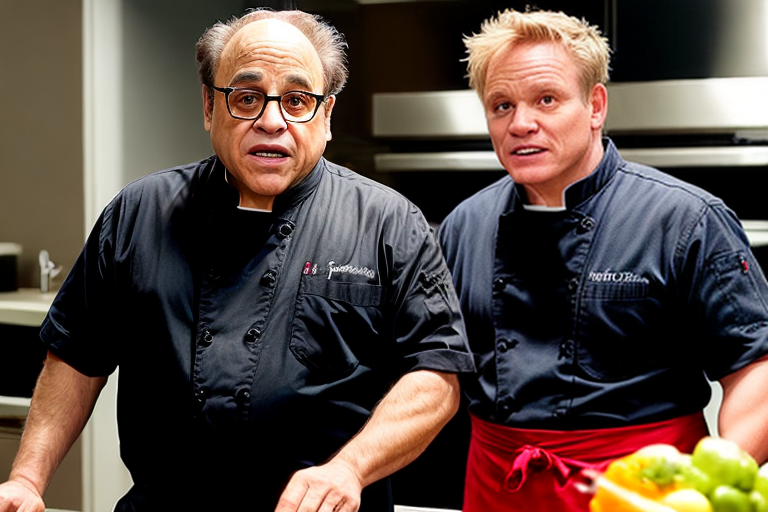 Danny DeVito as chef Gordon Ramsey