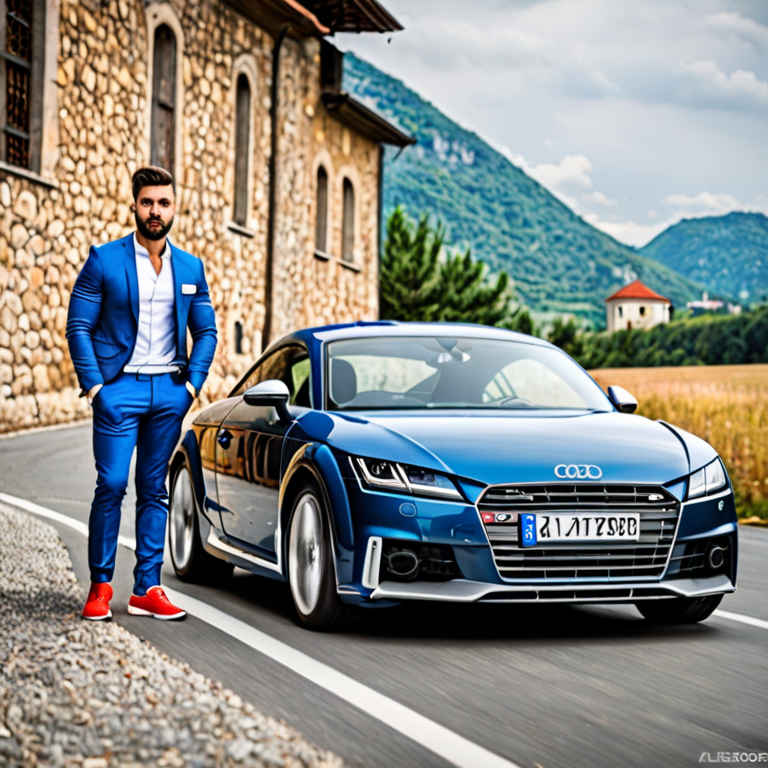 Alexandru Bulboaca driveing the gay car of the century Audi TT