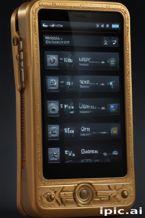 Luxurious Golden Smartphone with Elegant Design and Advanced Features ...