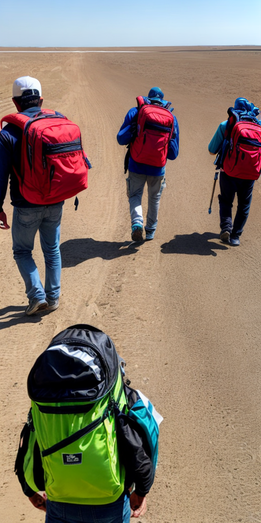Group of arabs throwing backpacks