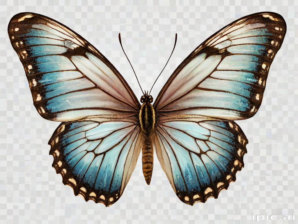 Beautiful Blue Butterfly with Intricate Patterns and Delicate Wings ...