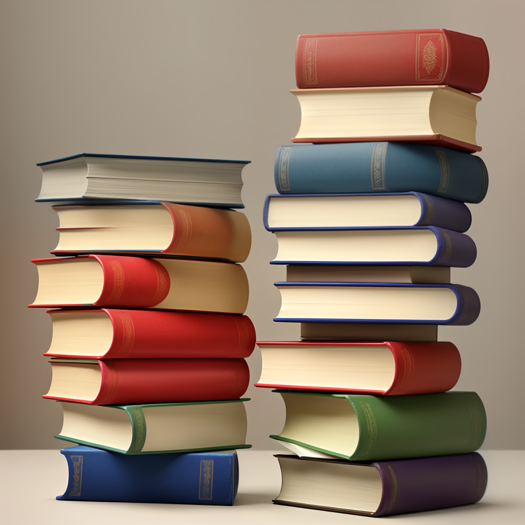 Stacked Colorful Books Representing Knowledge, Imagination, and Endless ...