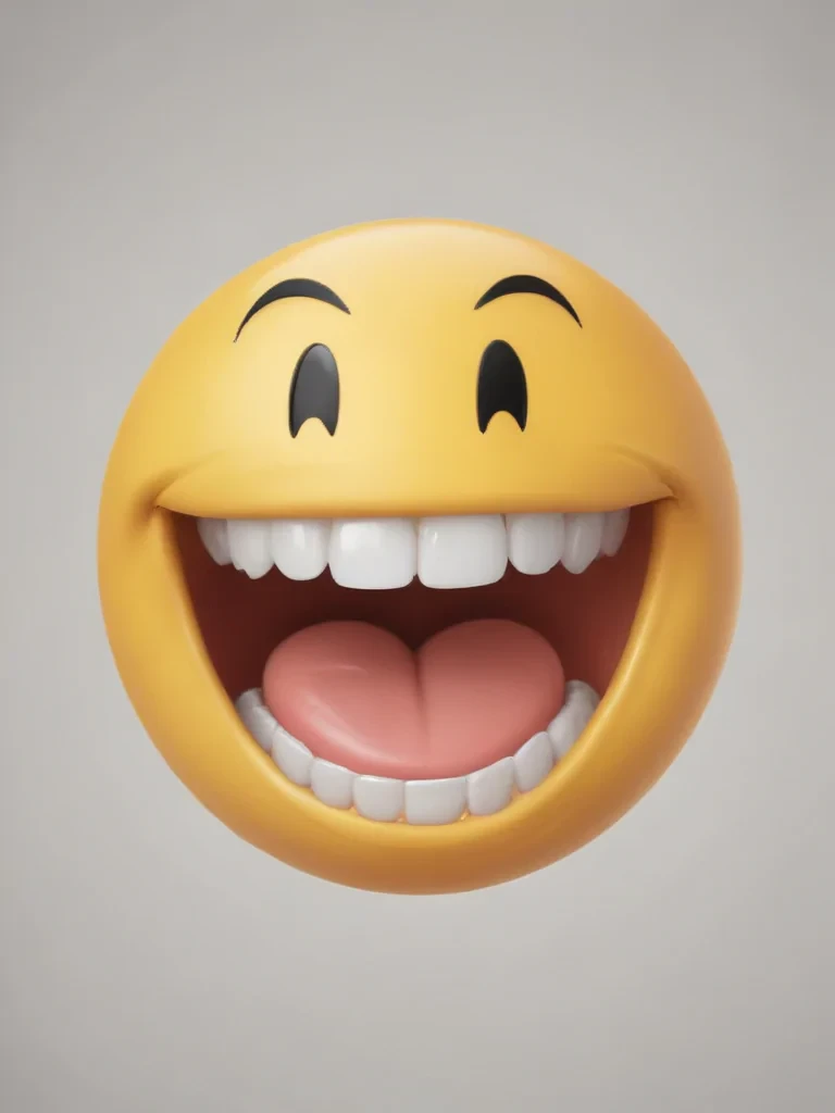 A Bright and Cheerful Smiley Face with a Heartfelt Expression of Joy.