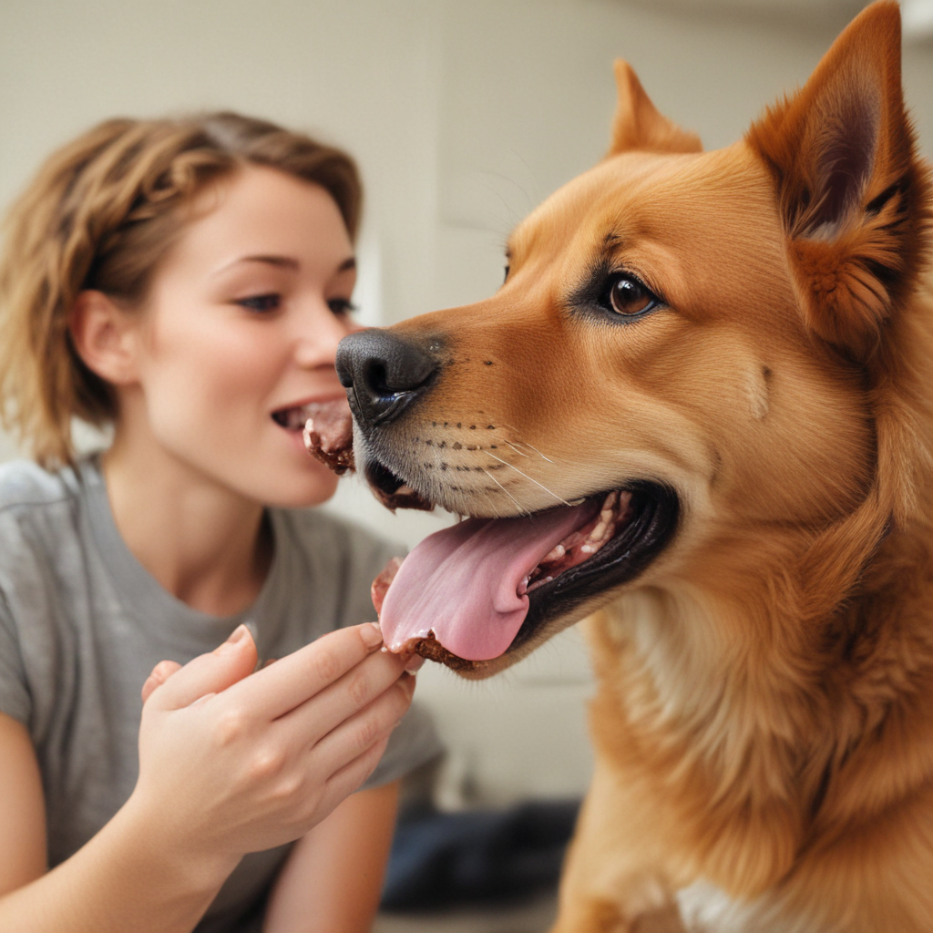 Dog eats person