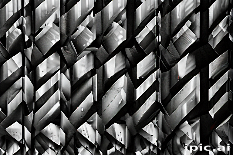 Intricate Patterns of Light and Shadow in a Modern Architectural Facade
