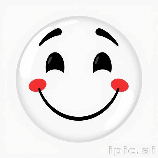 A Cheerful Smiley Face with Bright Eyes and Joyful Expression.
