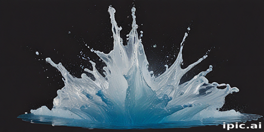Dynamic Splash of Water Creating Stunning Artistic Patterns Against ...