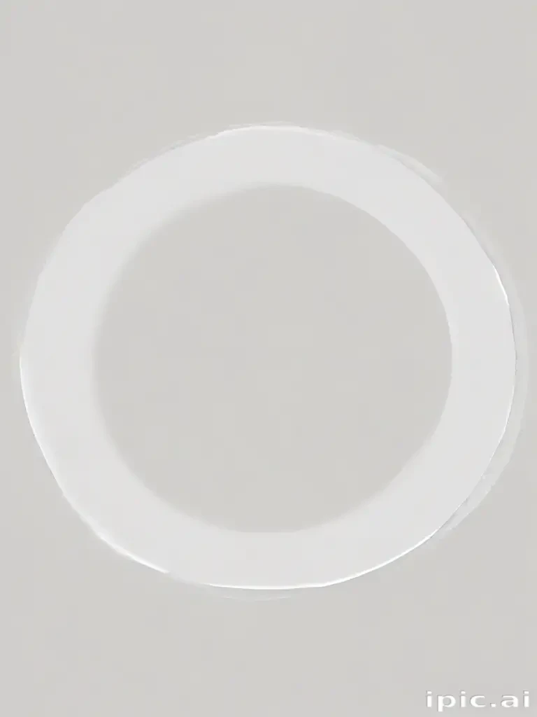 A Clear Circular Shape with Smooth Edges on a Light Background.