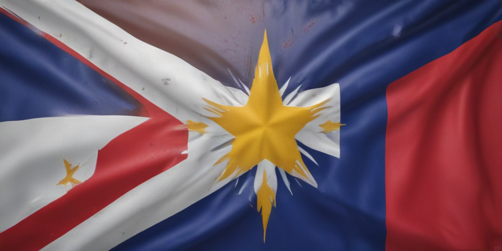 Vibrant Flag Design Featuring Elements of Two Distinct Cultural ...