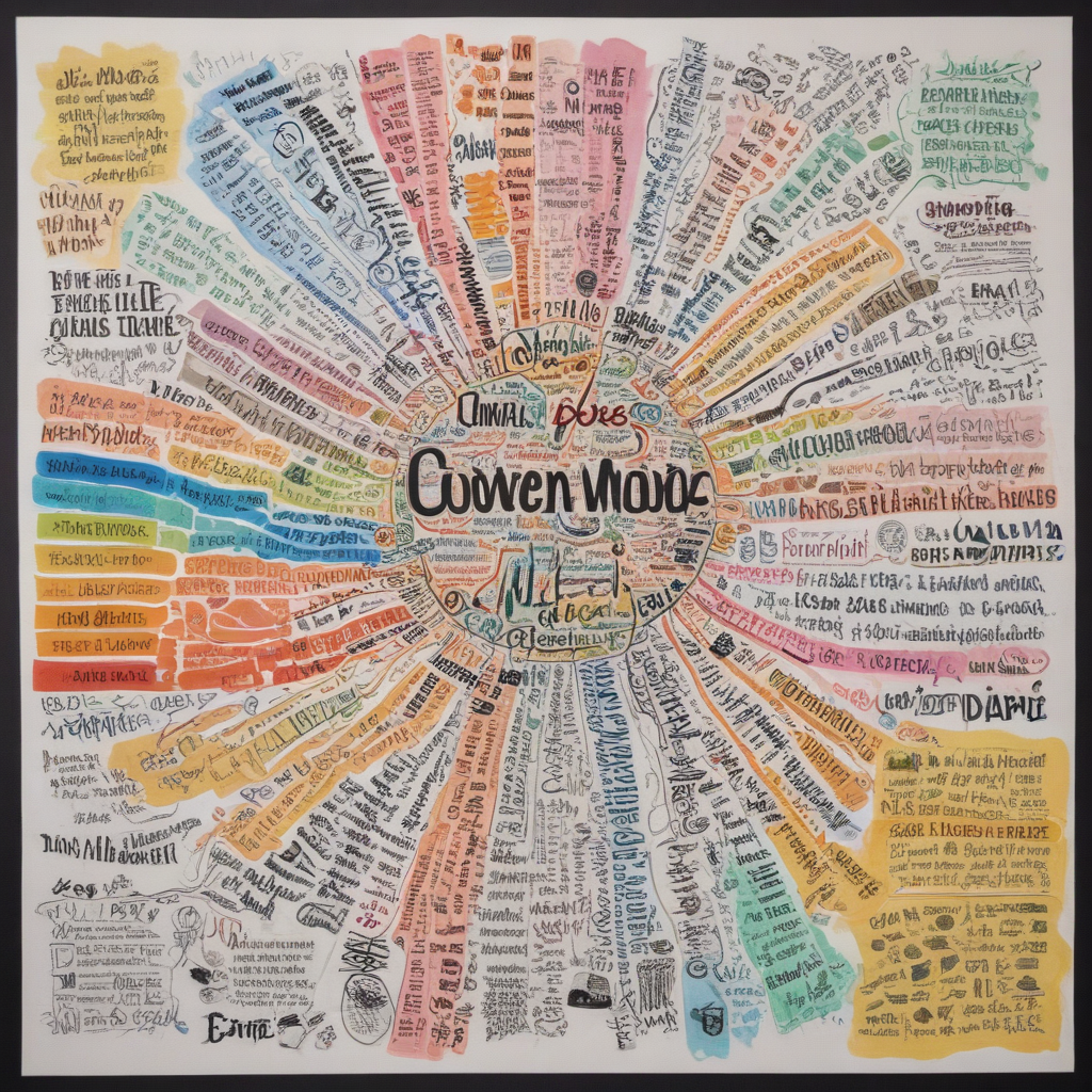 visual culture collage mind map colorful