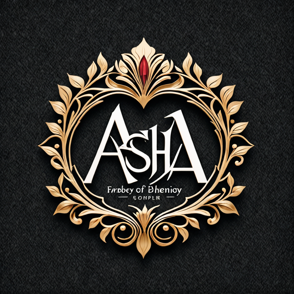 create a logo of (Asha)