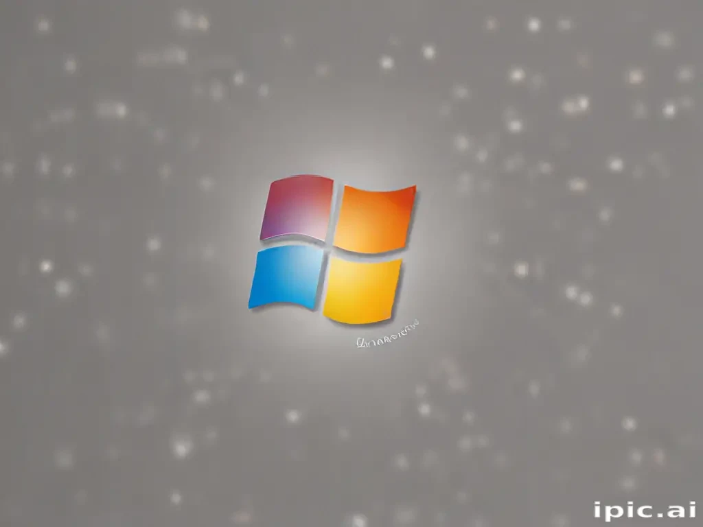 Colorful Windows Logo Glowing Against a Soft, Sparkling Background