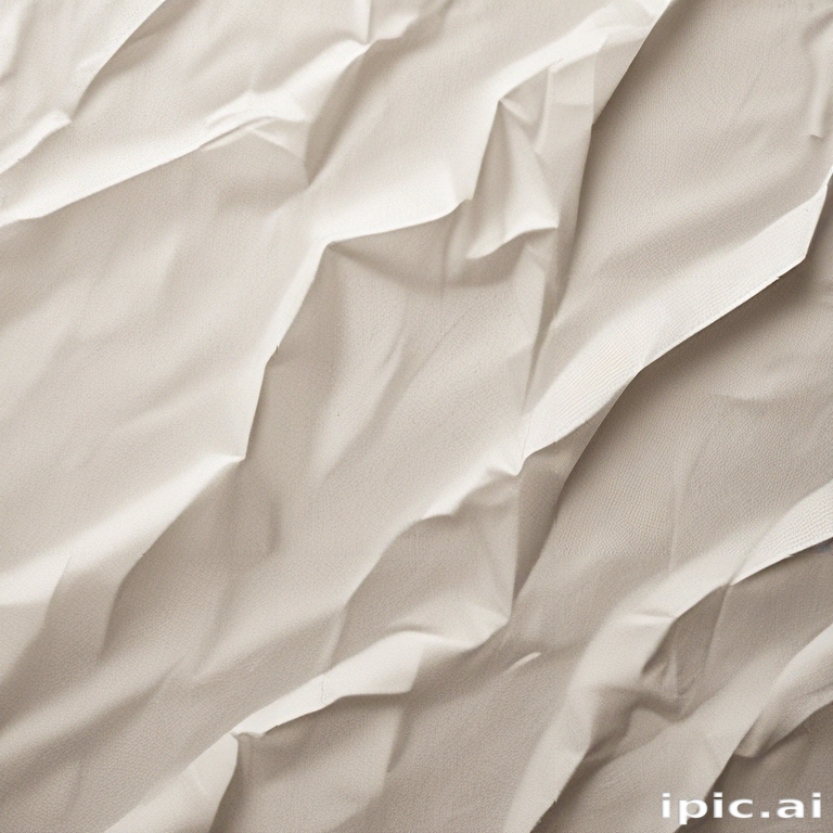 Textured Crumpled Paper Background in Subtle Beige Tones and Patterns.