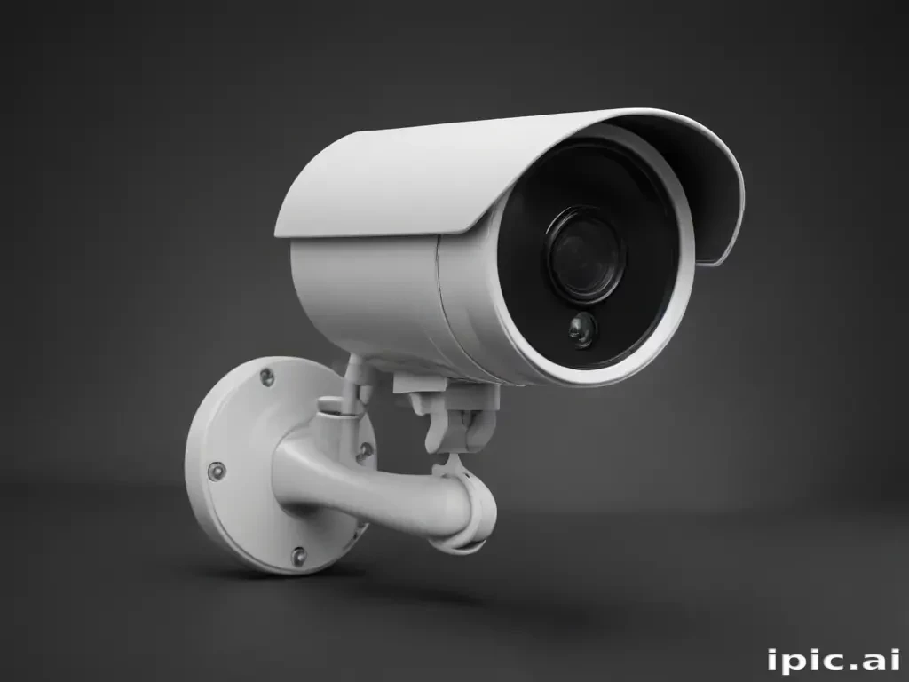 High-Resolution Security Camera Mounted on a Wall for Surveillance Purposes