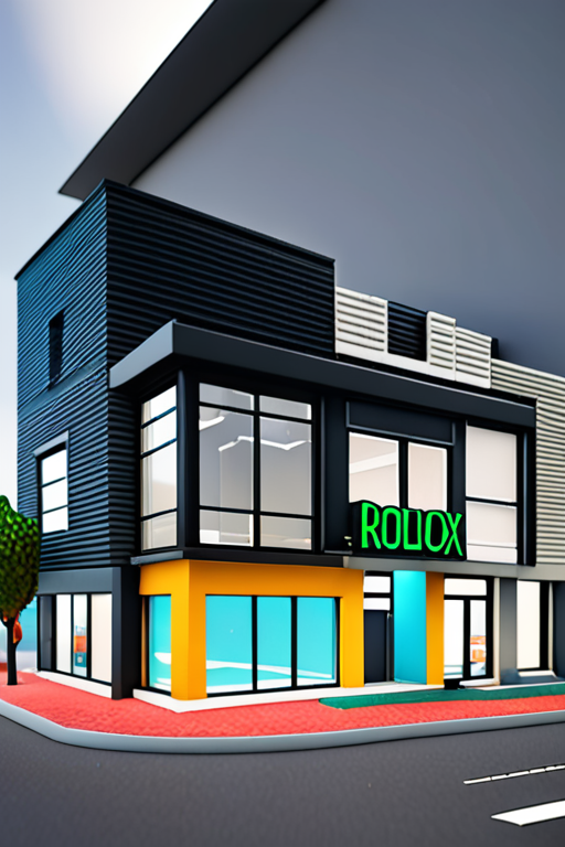 A Roblox city with details and a Cafe