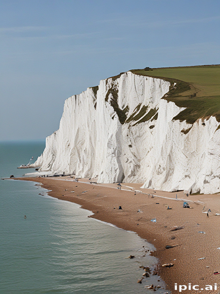 Stunning Cliffs and Serene Beach Scene Along the Coastline